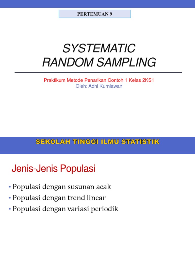 Contoh dan Metode Sampling Sistematik | PDF