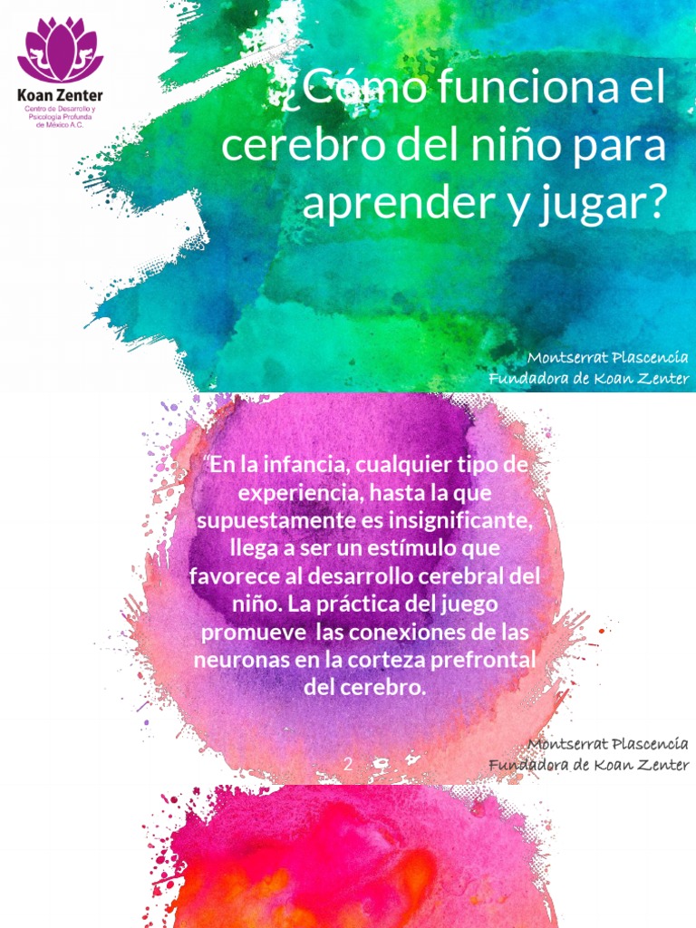 CÓMO FUNCIONA EL CEREBRO DEL NIÑO Jugar A Aprender | PDF | Cerebro | Las emociones