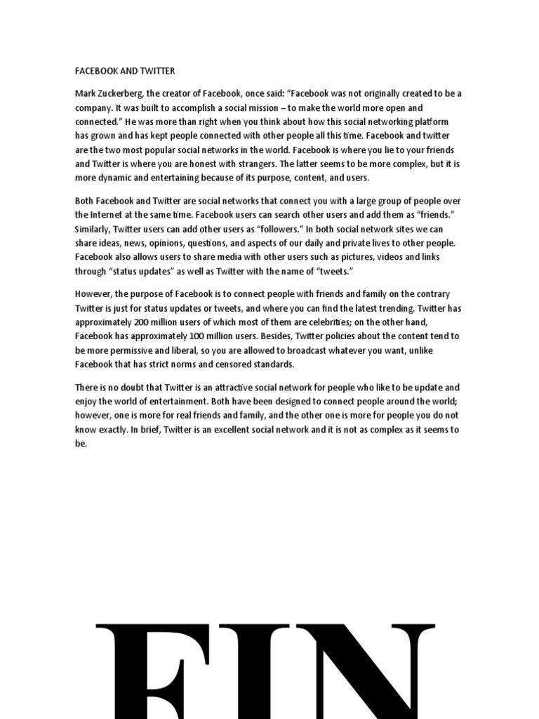 Facebook and Twitter | PDF