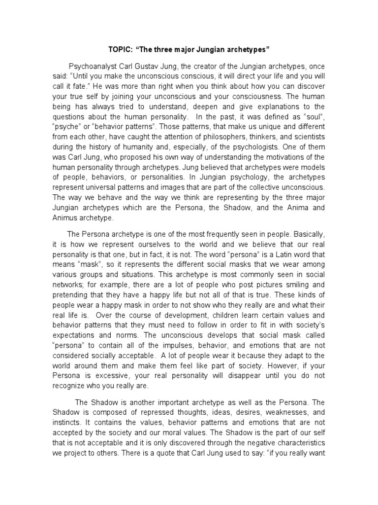 Example of An Expository Essay | PDF | Analytical Psychology | Shadow ...