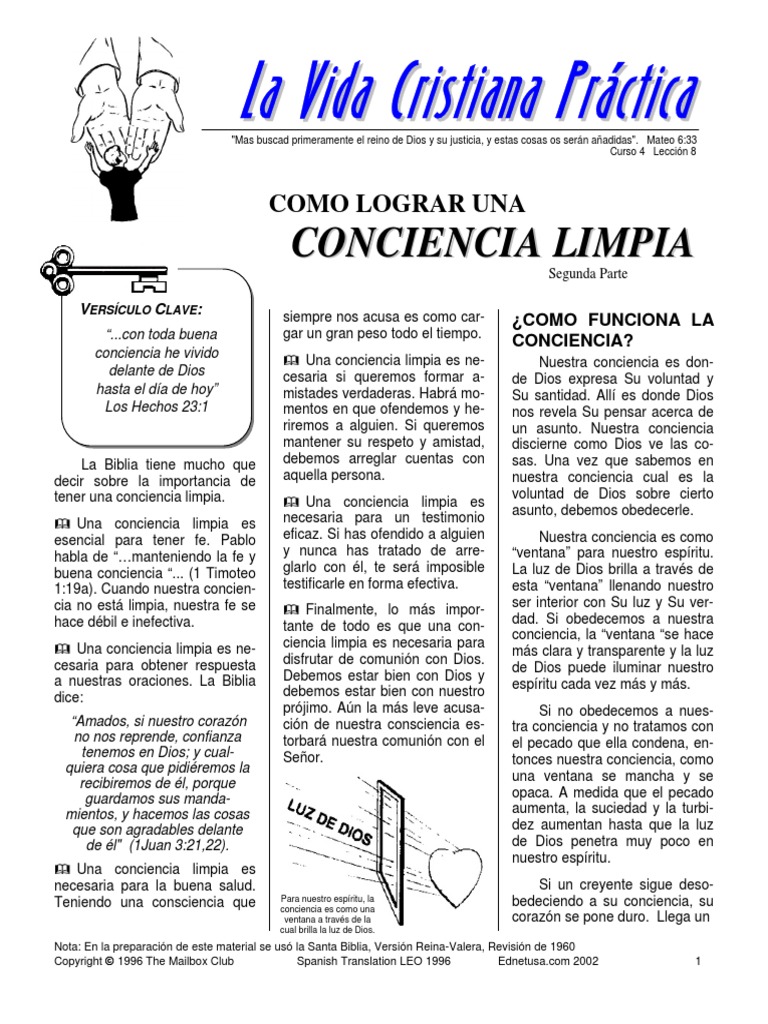 Leccion 8 - Como Lograr Una Conciencia Limpia II | PDF | Pecado | eucaristía