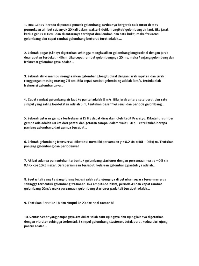 Latsol Fisika Pts | PDF