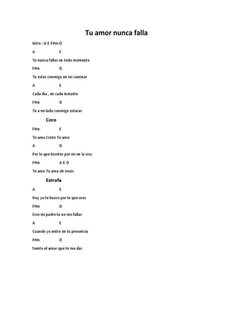 Tu Amor Nunca Falla | PDF