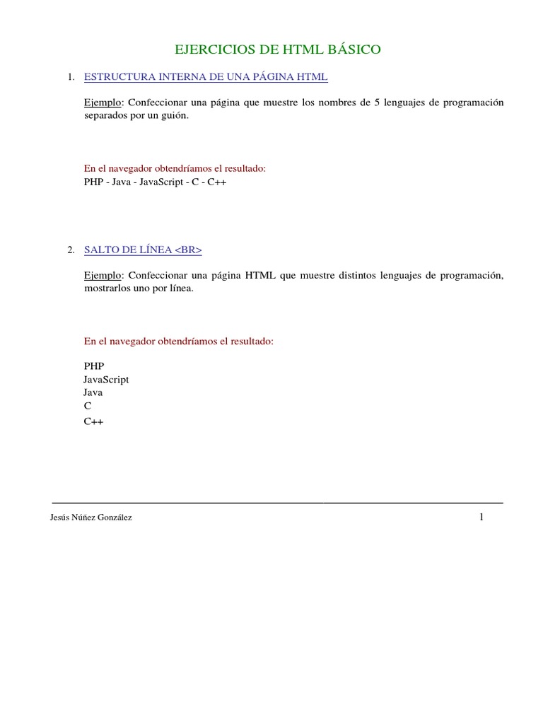 Taller HTML Basico | PDF | Hipervínculo | Bases de datos