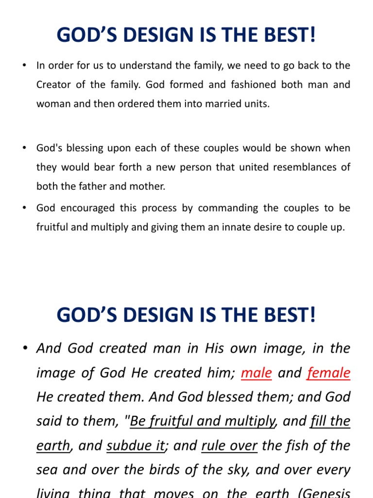 LESSON 1 Understanding Gods Design For The Family 1 | PDF | Adam | Jesus