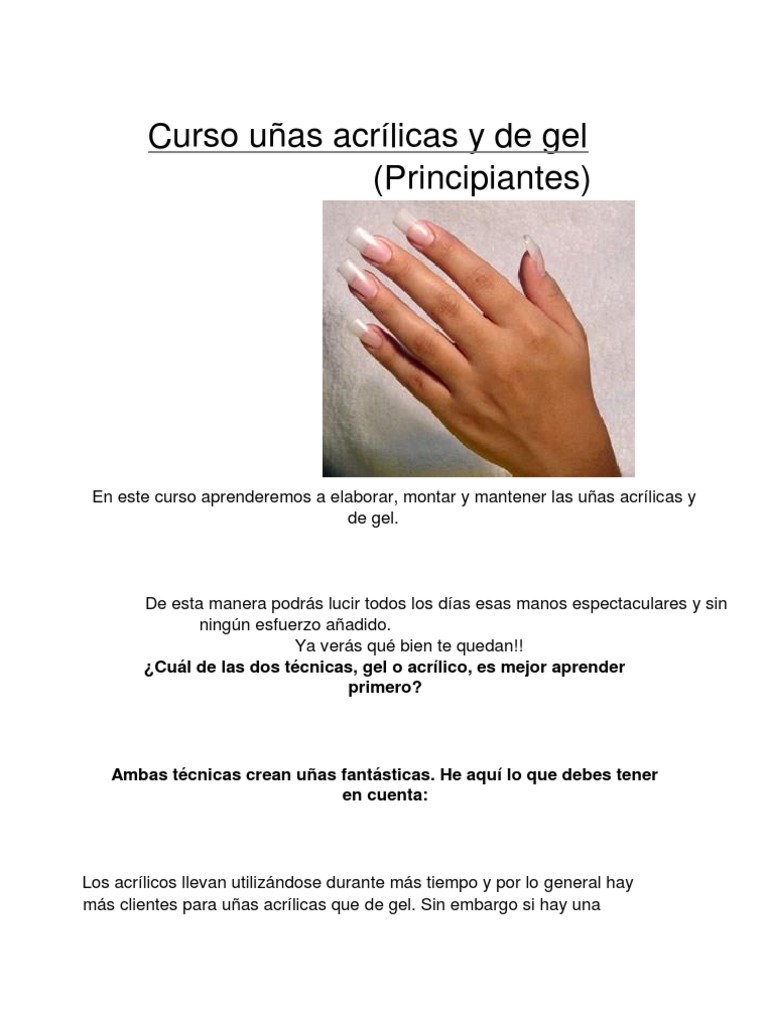 curso de uñas acrilicas r | PDF | Clavo (anatomía)