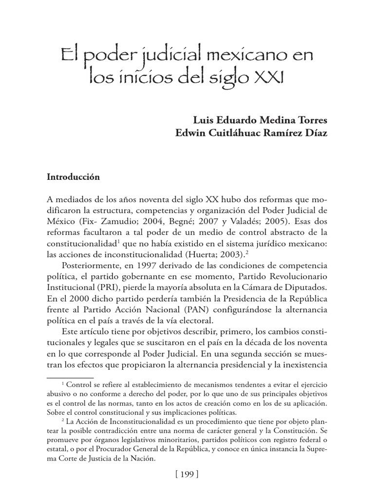 Medina y Ramirez - El Poder Judicial Mexicano en Los Inicios Del Siglo ...