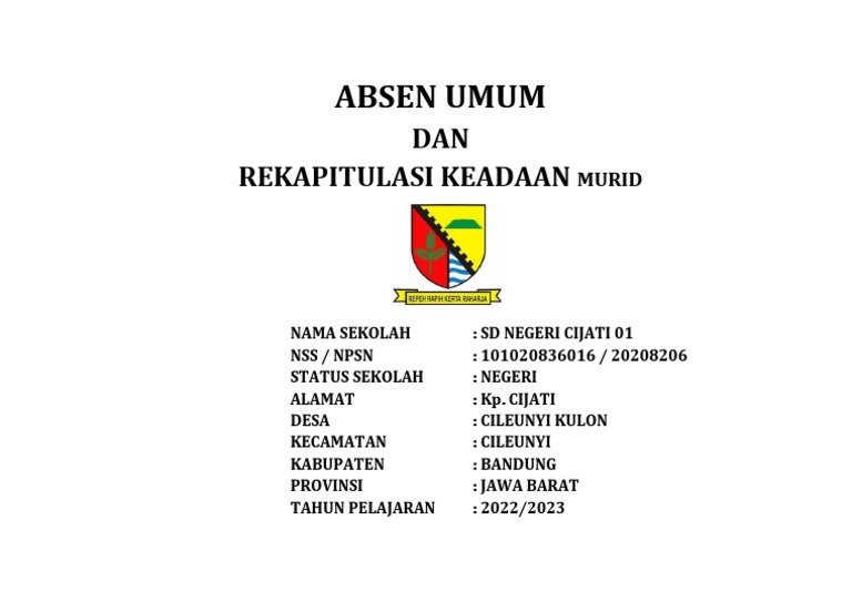 Absen Umum dan Rekap Murid SD Cijati | PDF