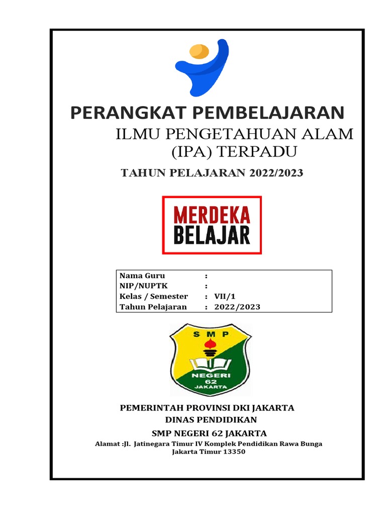 Sampul Perangkat Pembelajaran Kurikulum Merdeka | PDF