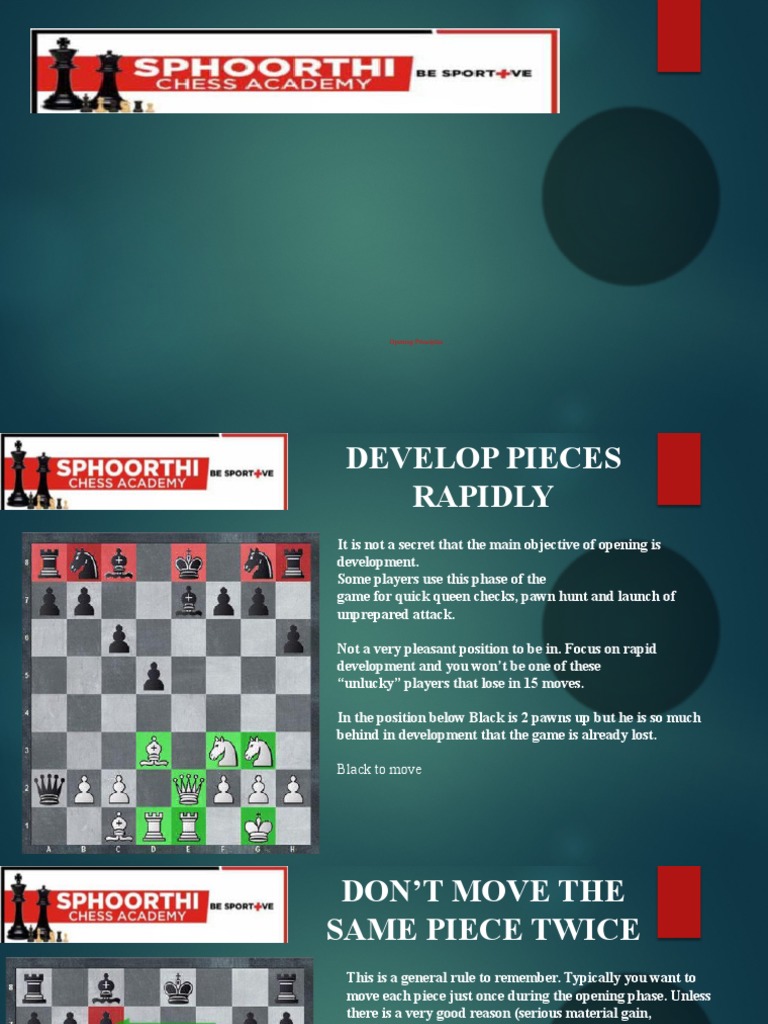 MOST IMPORTANT OPENING Principles.pptx | PDF | Game Theory | Board Games