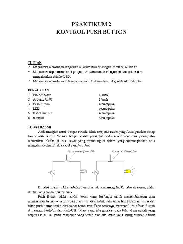 Modul 2 Push Button | PDF