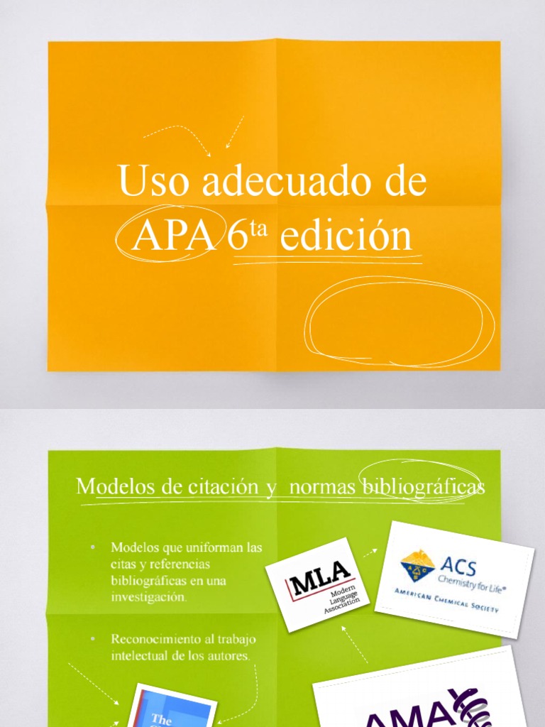 Guía práctica para el uso adecuado de la norma APA 6ta edición | PDF ...