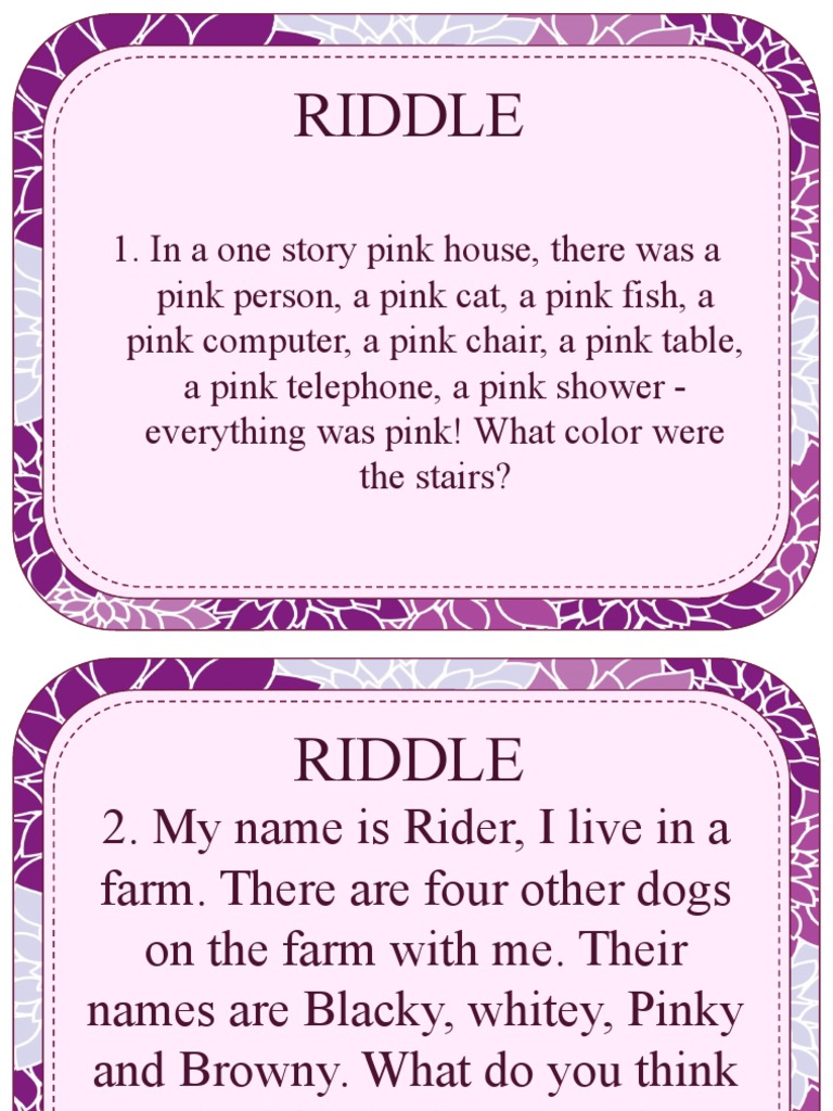 ENGLISH 4 PPT Q3 - Riddles | PDF