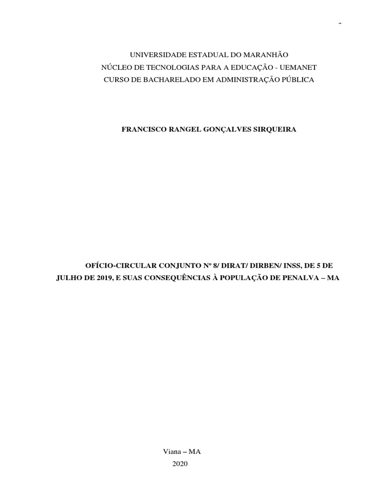 Projeto de Pesquisa - TCC - FRANCISCO RANGEL - 17ADVN125 (Revisado) PDF | PDF | Bem-estar social ...