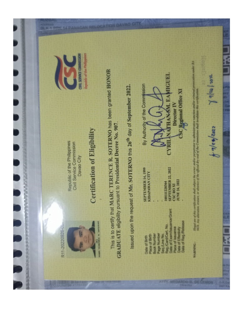 Cse Certificate Pdf