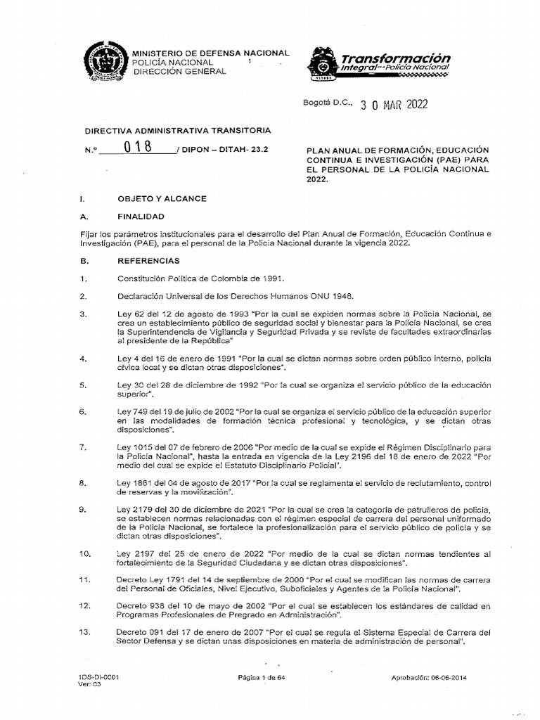 D.A.T 018 DIPON-DITAH Del 30032022 | PDF