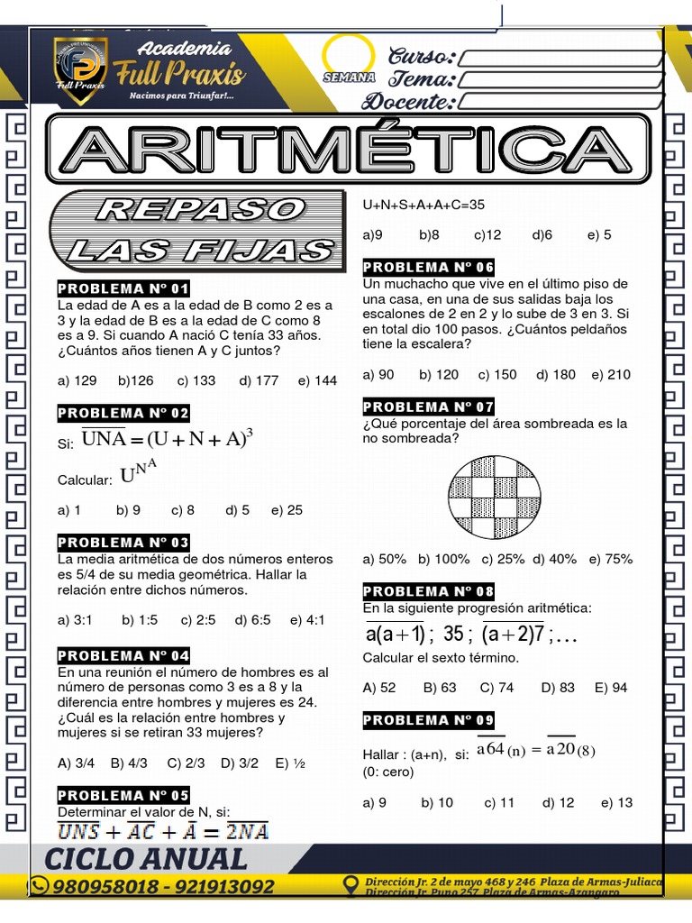 Problemas Matemáticos Avanzados | PDF | División (Matemáticas) | Álgebra abstracta