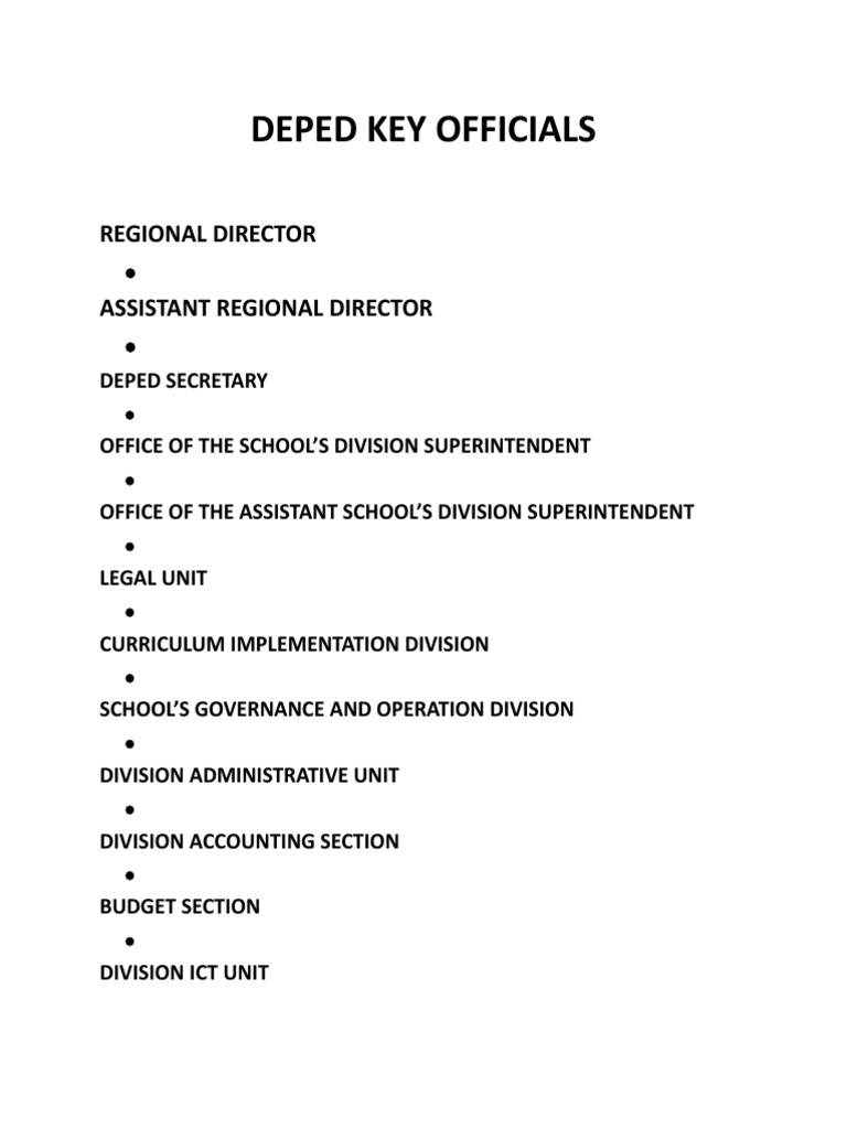 Deped Key Officials | PDF
