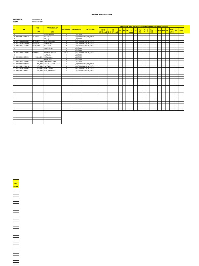 Form Inm Persalinan | PDF