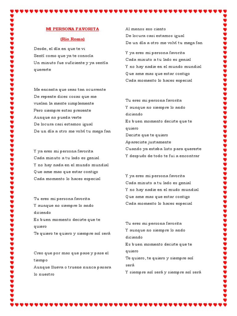 Mi Persona Favorita | PDF
