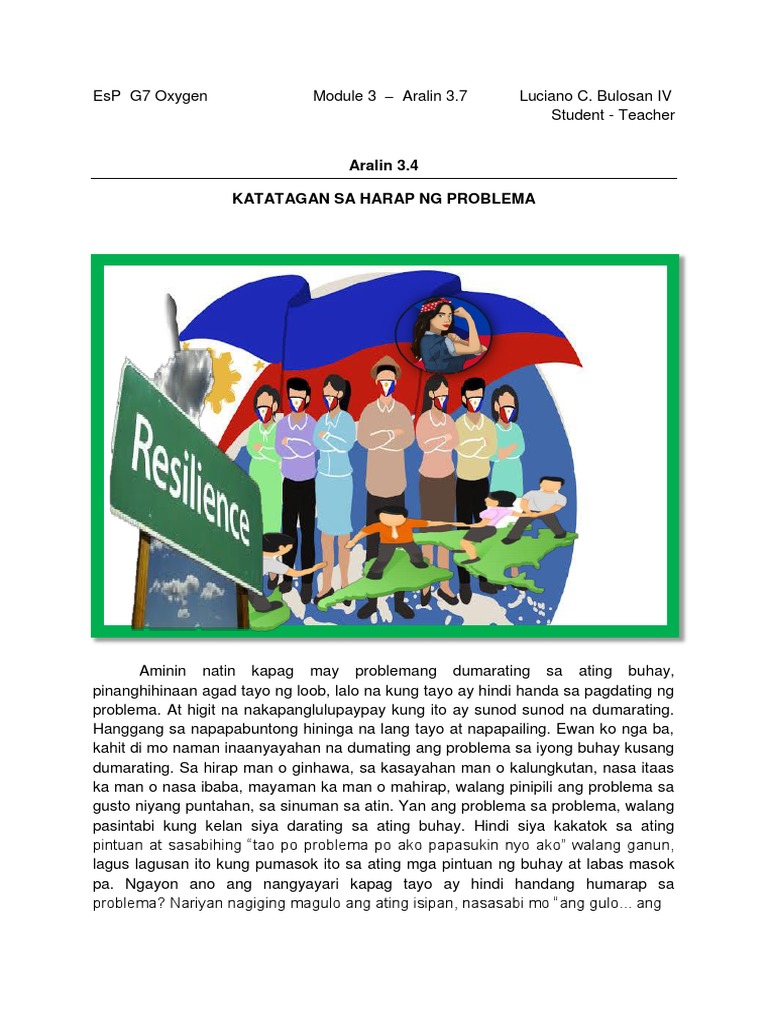 EsP G7 Modyul 3 3.4 | PDF