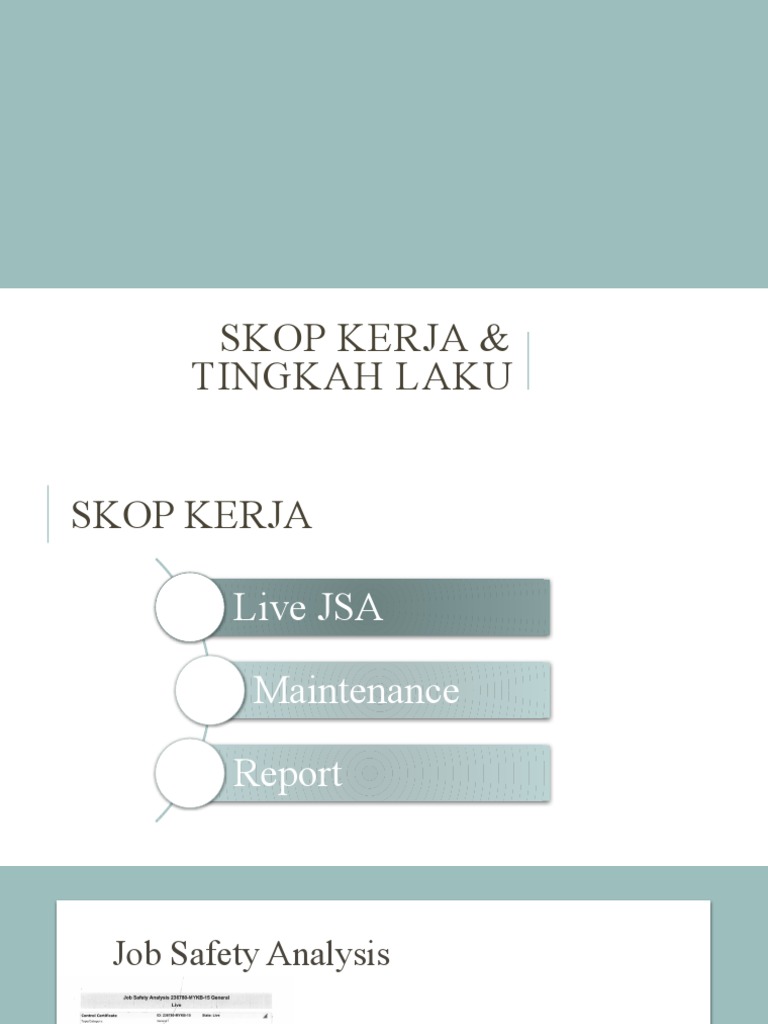 Skop Kerja & Tingkah Laku | PDF