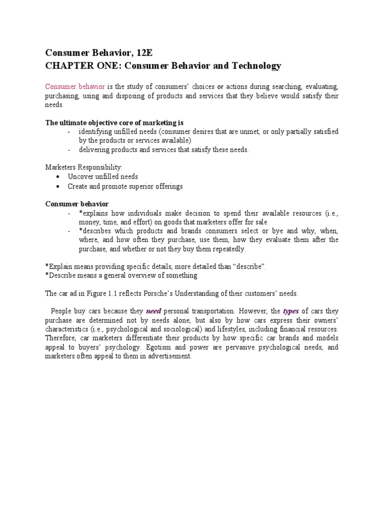 Chap 1 MKT 481 | PDF | Marketing | Consumer Behaviour