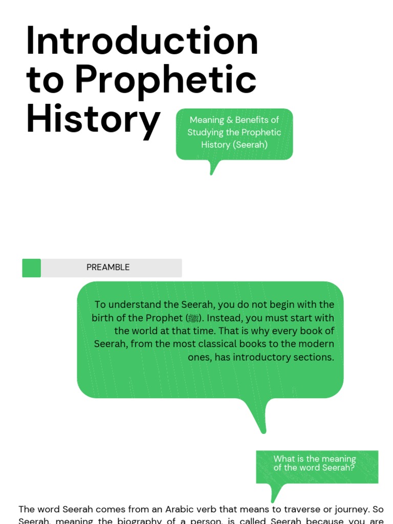 Introduction To Prophetic History | PDF | Muhammad | Quran