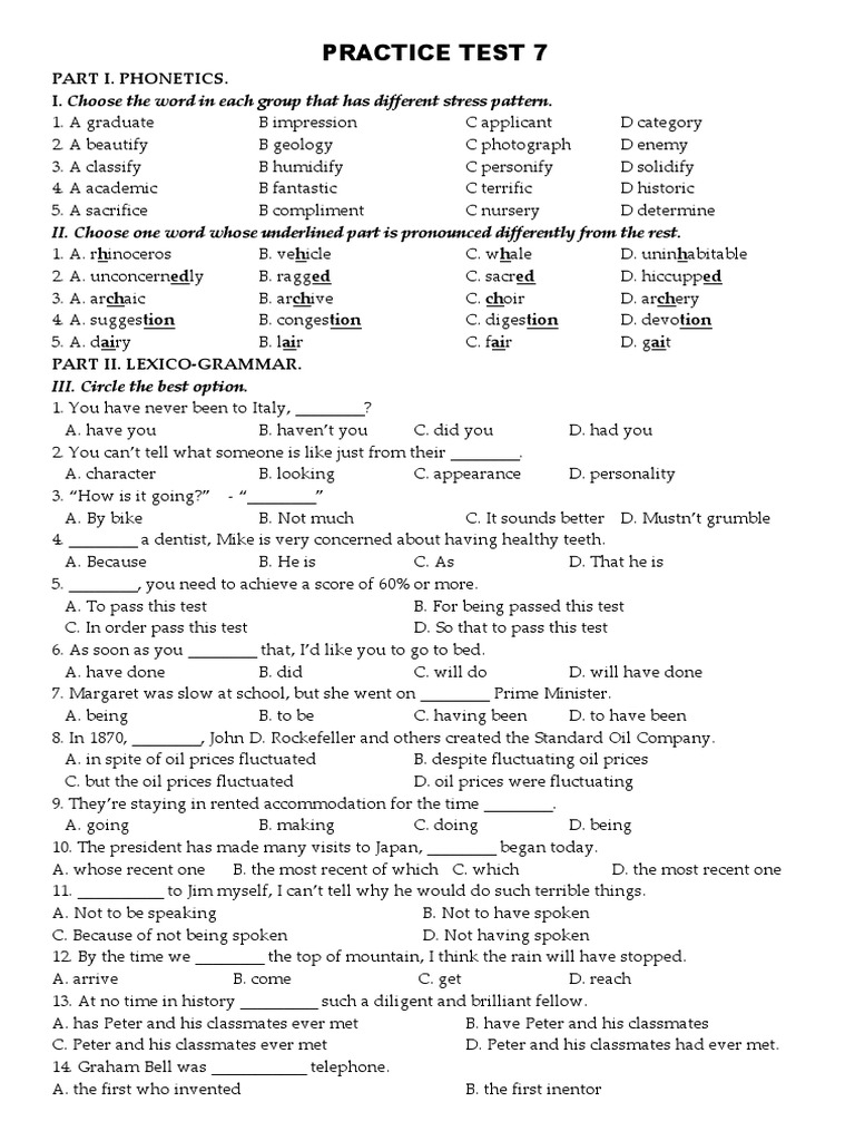 PRACTICE TEST 7-edited-MC.3 PDF | PDF