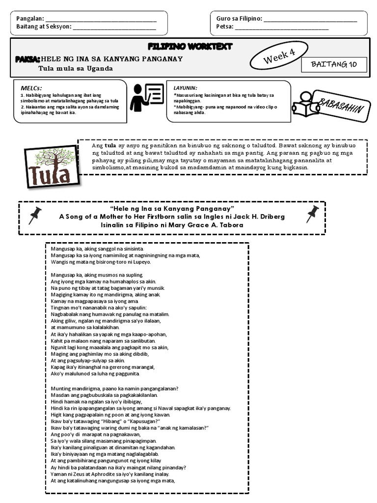 Week 4 Tula Day 2 | PDF