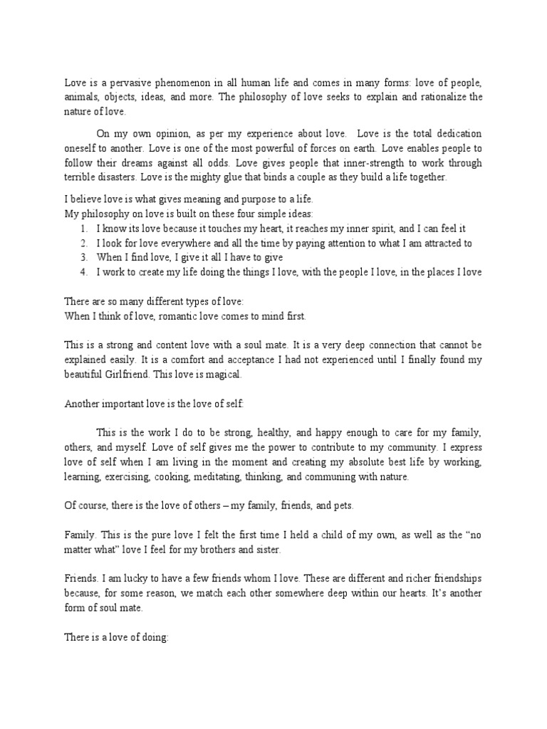 Rizal Love Philosophy Pdf Love Psychology