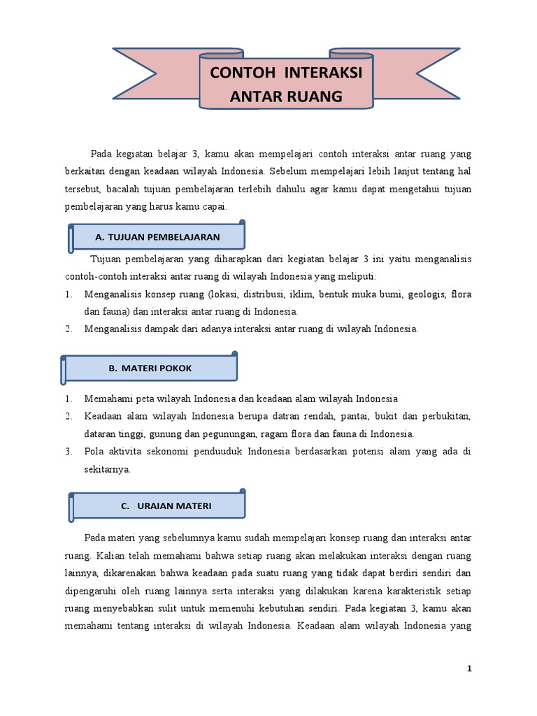 Contoh Interaksi Antar Ruang | PDF