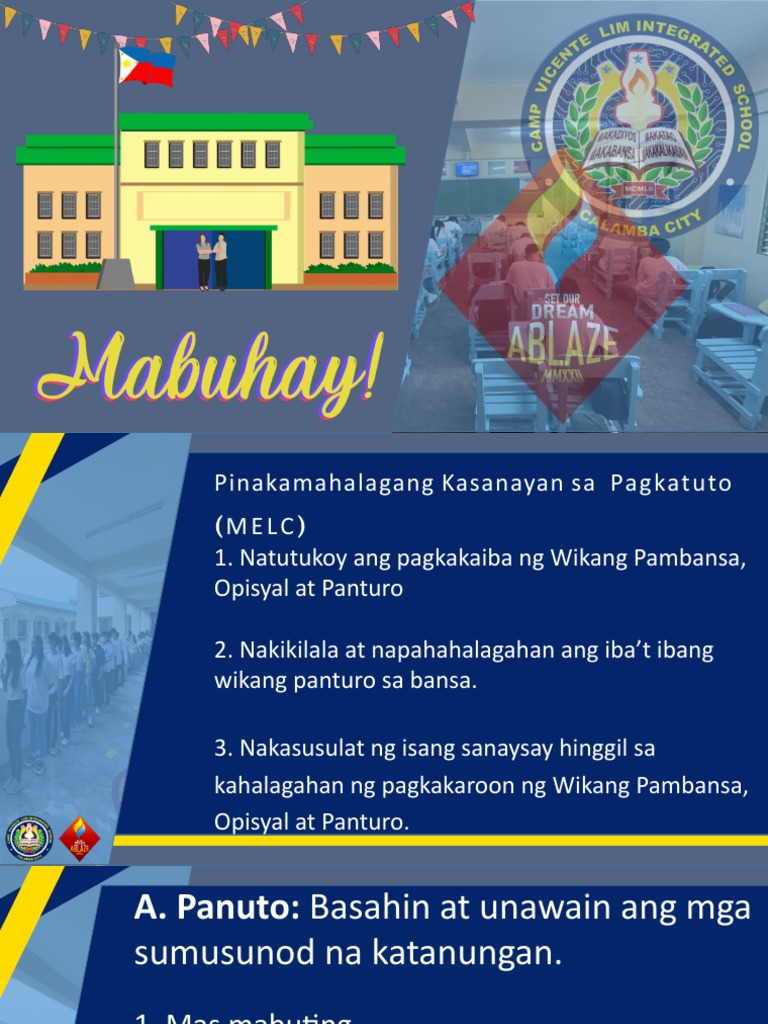 Week 3 - Wikang Pambansa, Opisyal at Panturo | PDF