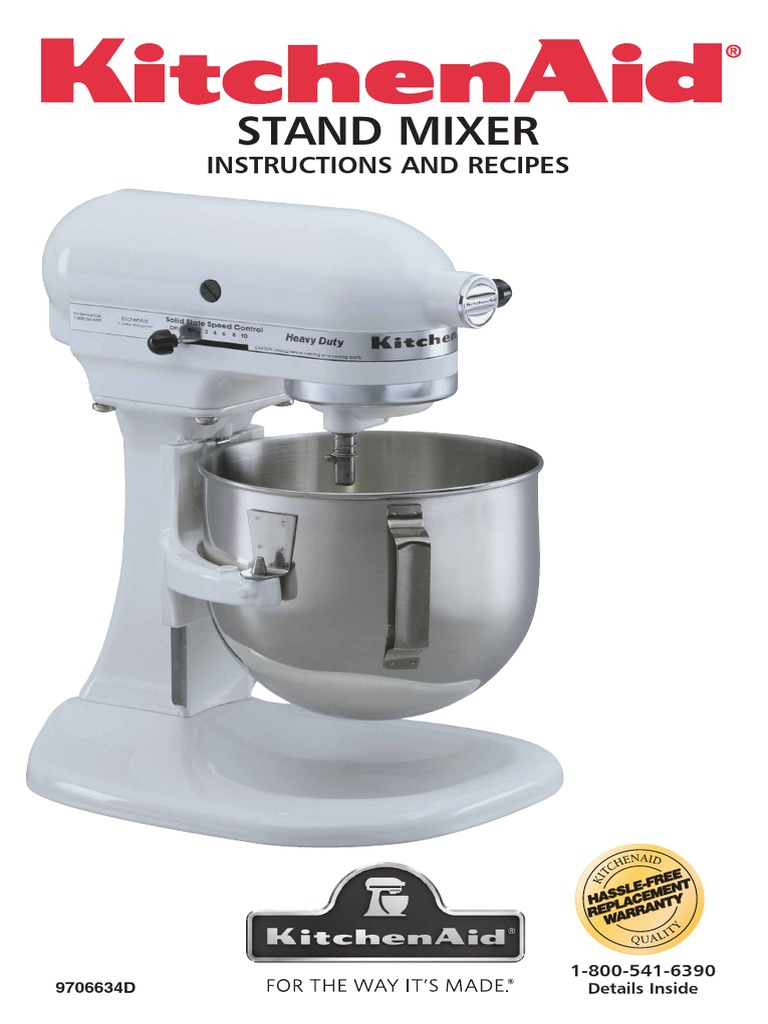 Kitchen Aid Mixer Manual | PDF | Cakes | Batter (Cooking)