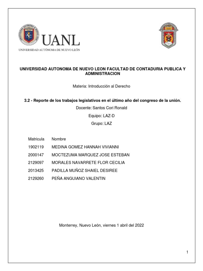 Actividad 3.2 - Introduccion Al Derecho - LAZ - LAZ-D | PDF | Estado ...