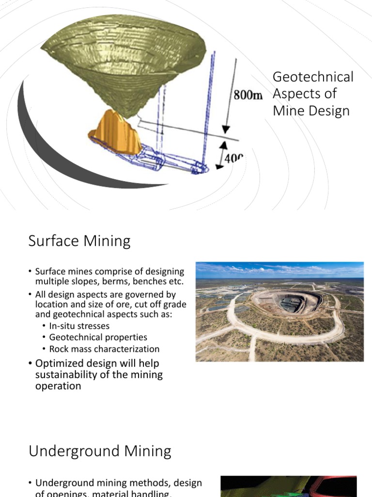 Geotechnical Aspects in Mine Design | PDF