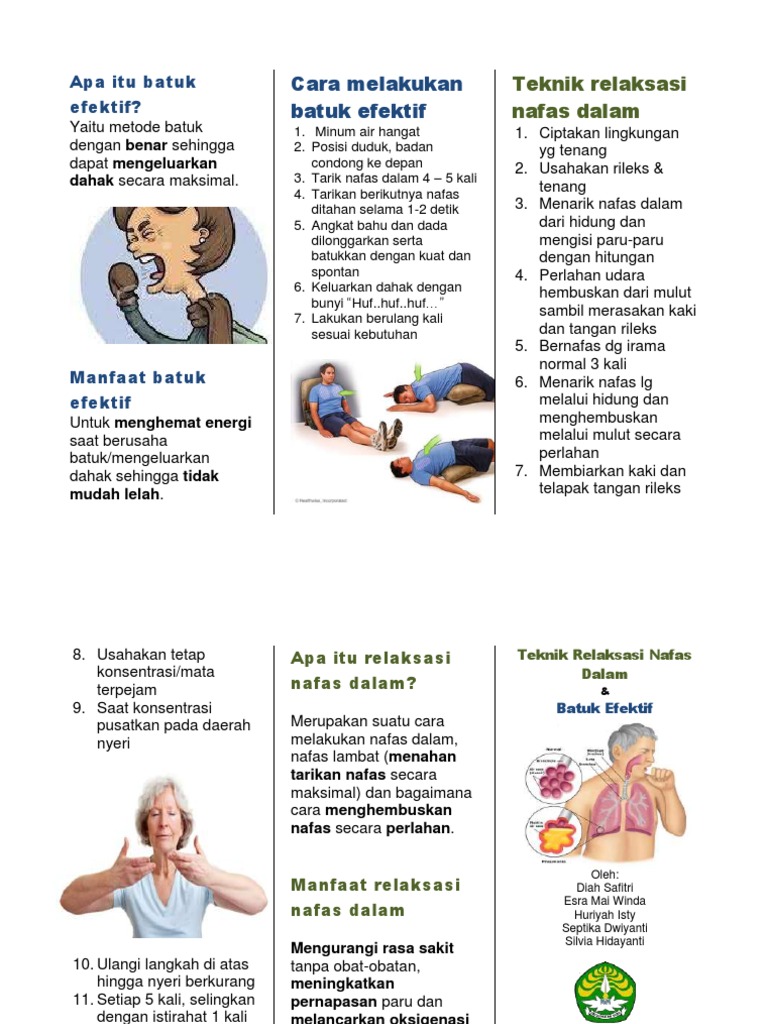 Leaflet Teknik Relaksasi Nafas Dalam Dan Batuk Efektif | PDF ...