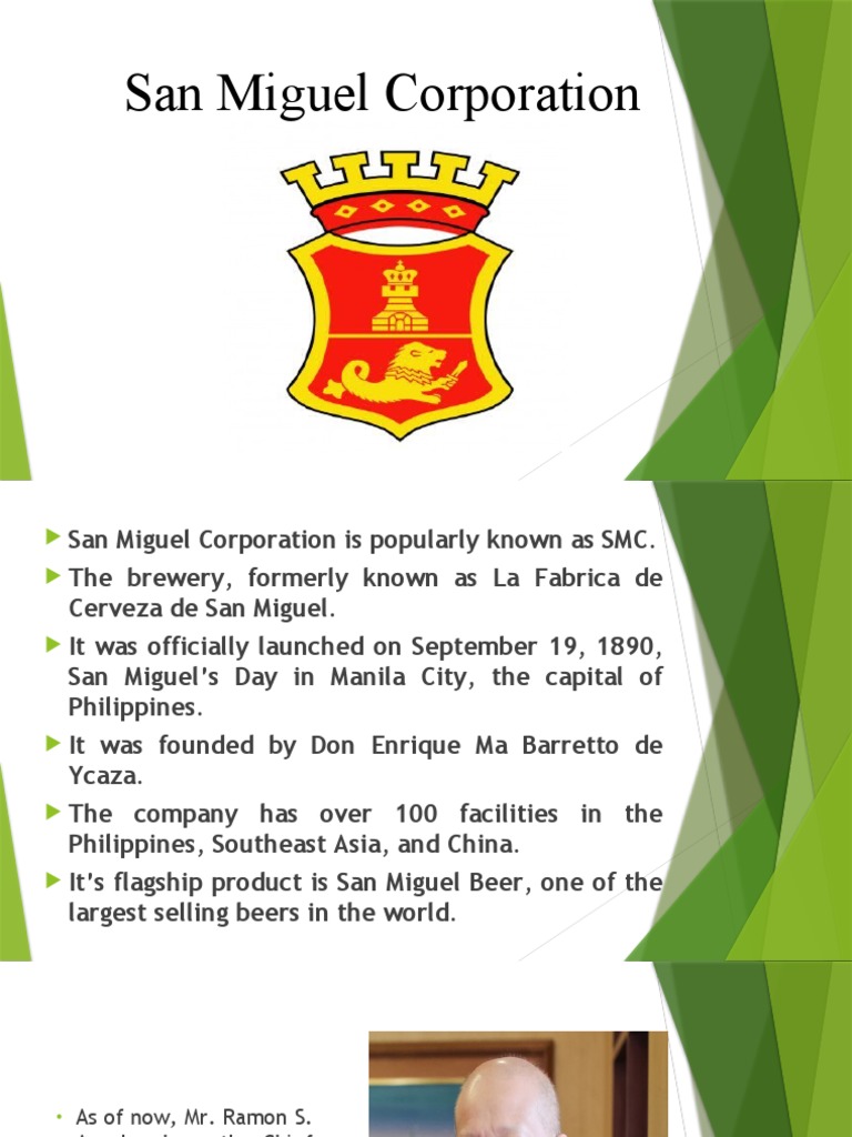 San Miguel Corporation History, Products, CEO | PDF