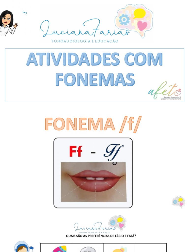 Fonema F 230308 110351 | PDF | Pedagogia | Comunicação