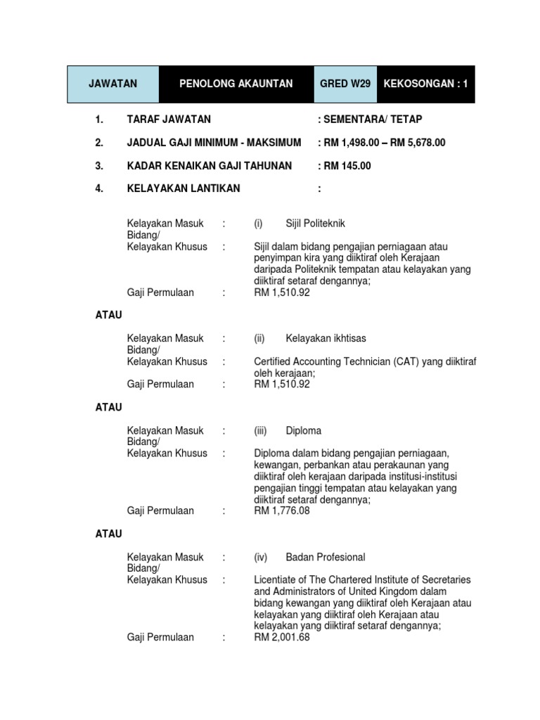 1.W29 - Penolong Akauntan PDF | PDF
