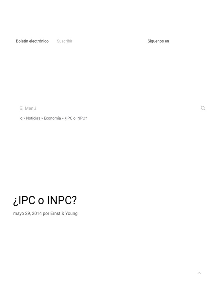 ¿IPC o INPC - PDF | PDF | Índice de precios al consumidor | Inflación