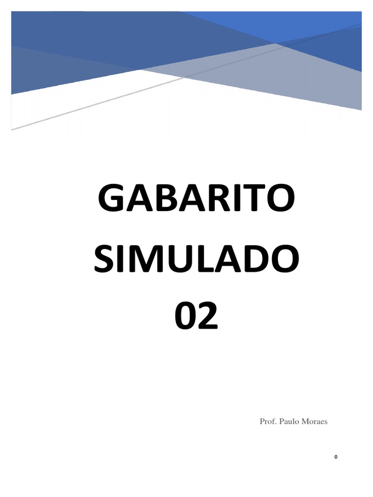 Gabarito Simulado 2 PDF | PDF