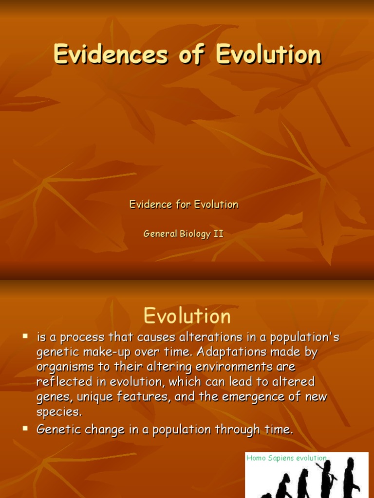 The Evidence of Evolution | PDF | Fossil | Evolution