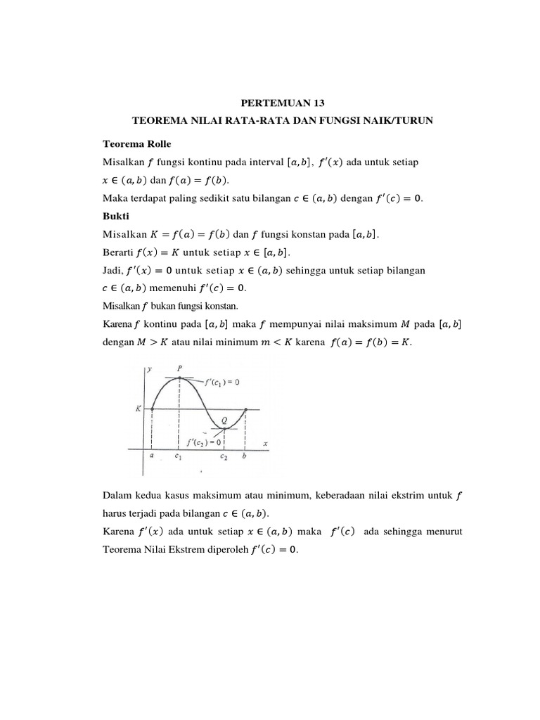 Teorema Nilai Rata-Rata dan Fungsi | PDF | Komputer