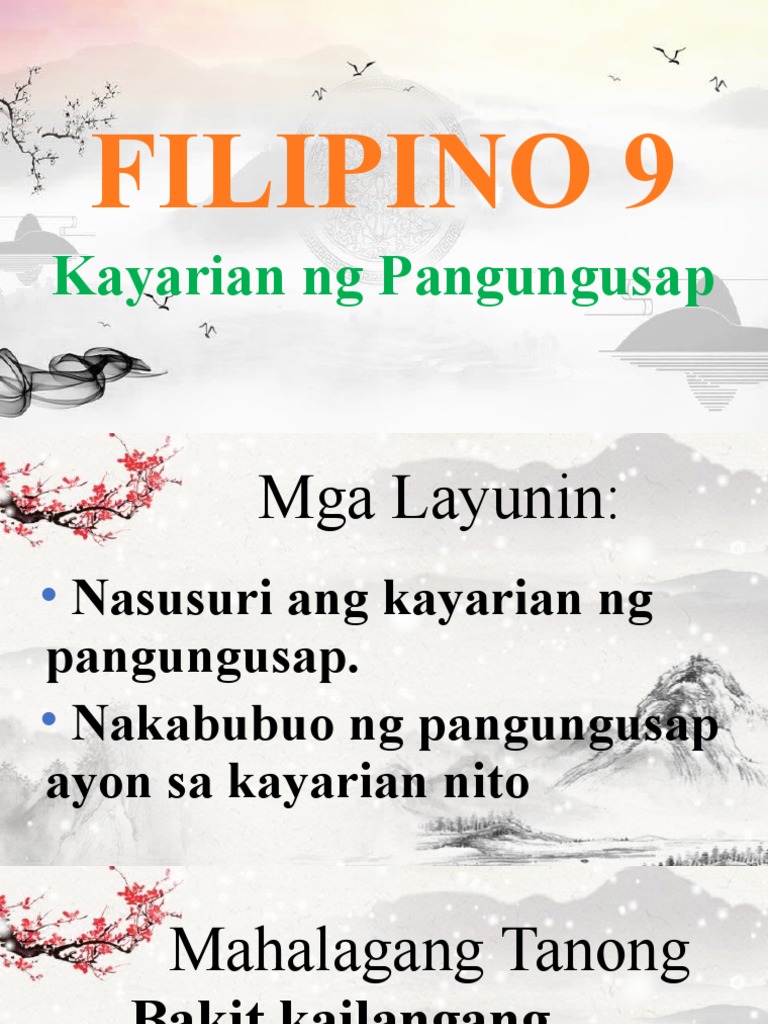Kayarian NG Pangungusap | PDF