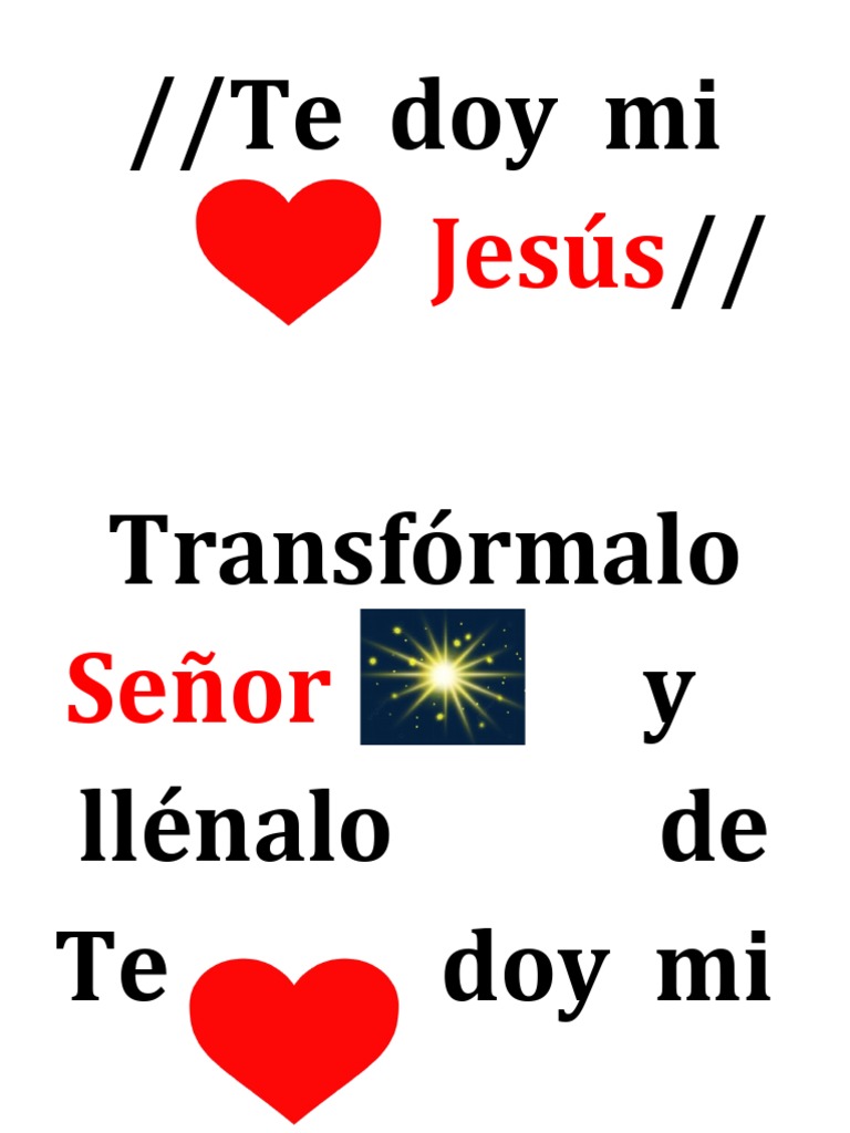 Te Doy Mi CORAZÓN JESÚS | PDF