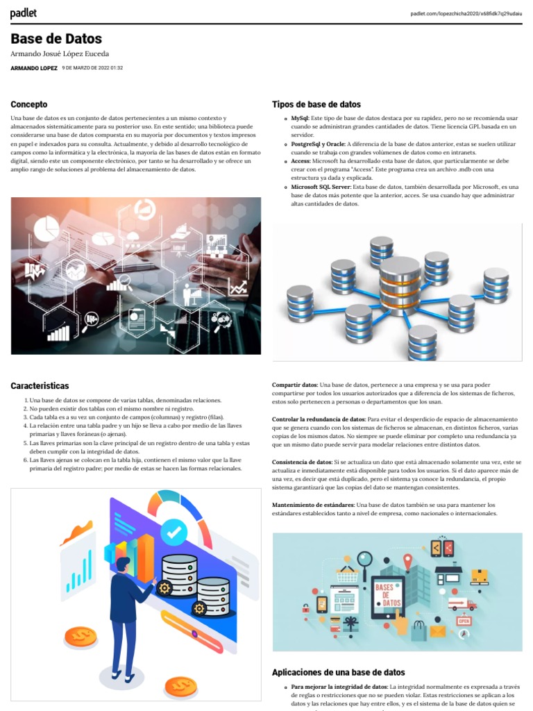A20. Muro Digital Sobre Base de Datos | PDF | Bases de datos | Ciencias ...