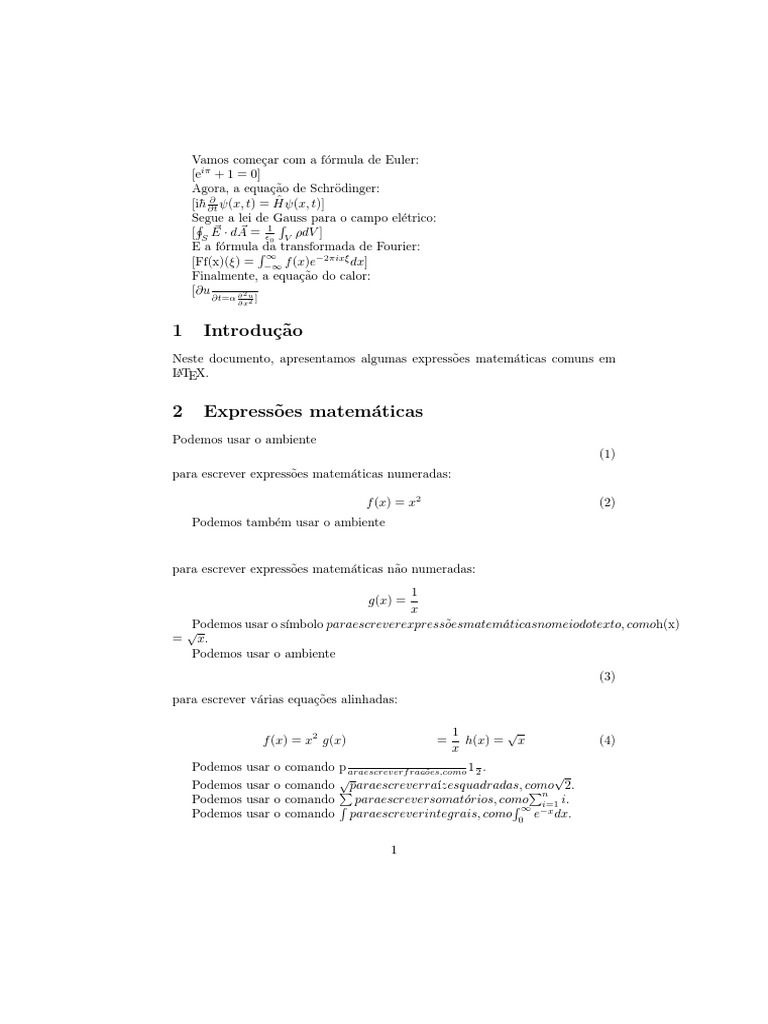 Fórmulas Em Latex | Pdf | Matemática