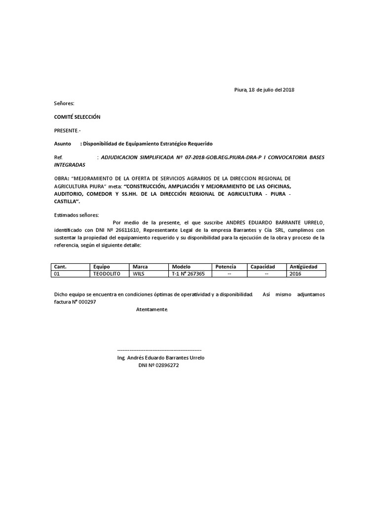 CARTA DE COMPROMISO DE ALQUILER.docx | PDF