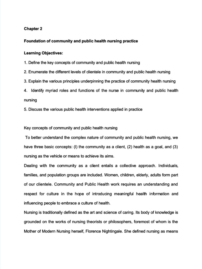 PDF Lecture Chapter 2 - Compress | PDF | Nursing | Preventive Healthcare